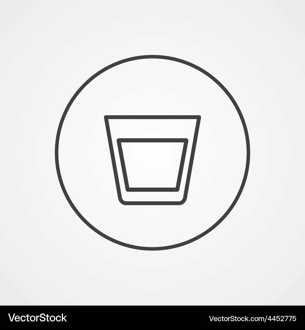 Vodka outline symbol dark on white background logo