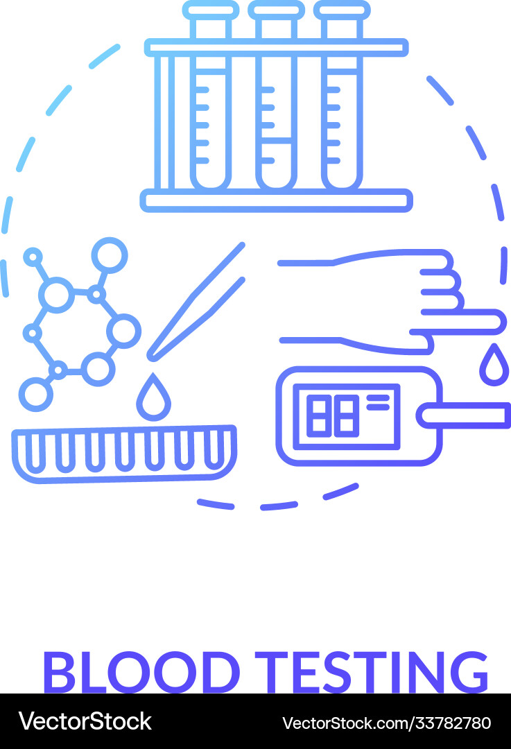 Blood testing concept icon Royalty Free Vector Image
