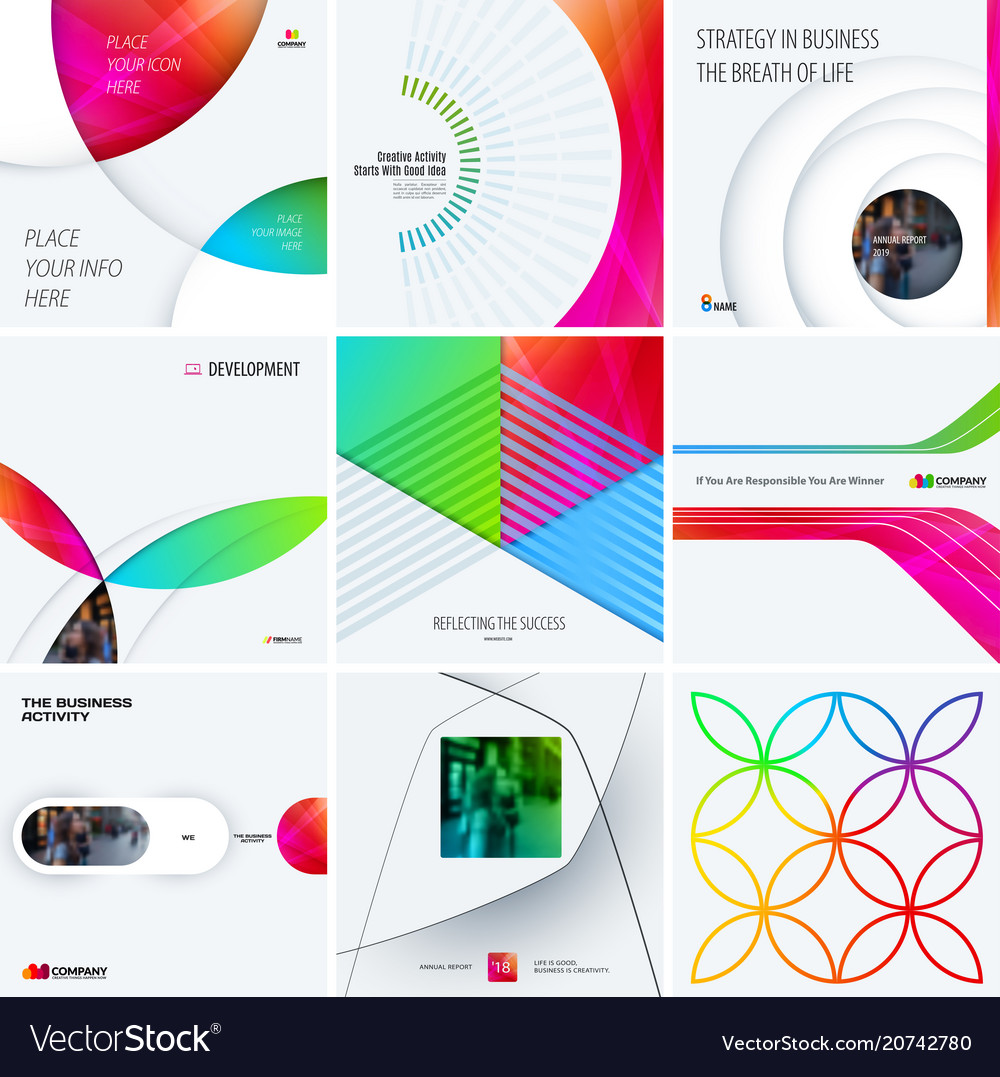 Design set of colourful abstract elements Vector Image