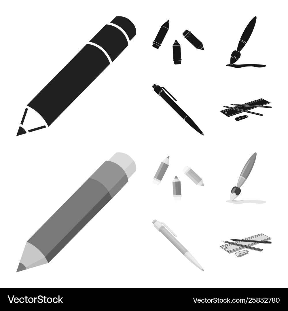 Pencil and sharpen logo Royalty Free Vector Image