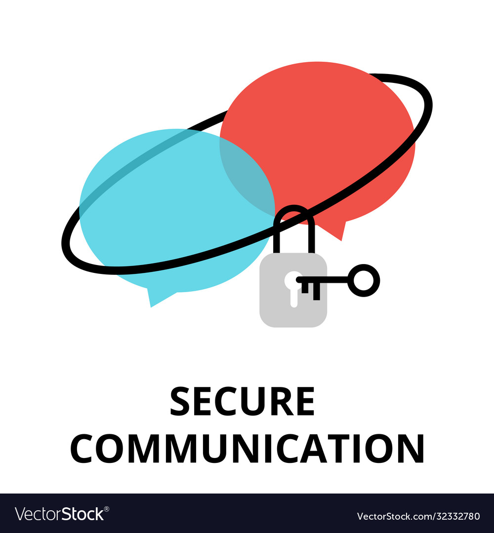 Secure Communication Icon For Graphic And Web Vector Image