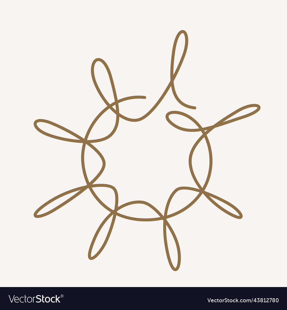 Sun continuous line art one sketch sunny Vector Image