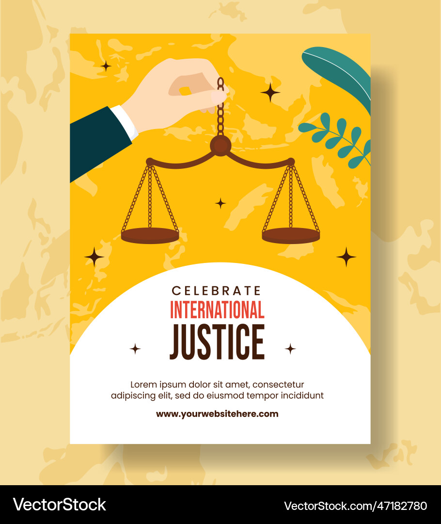 World day for international justice vertical Vector Image