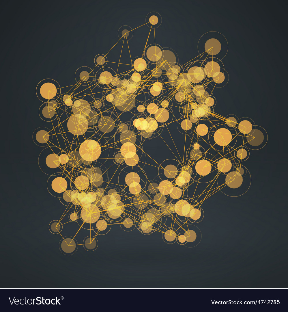 Abstract background with connected lines Vector Image