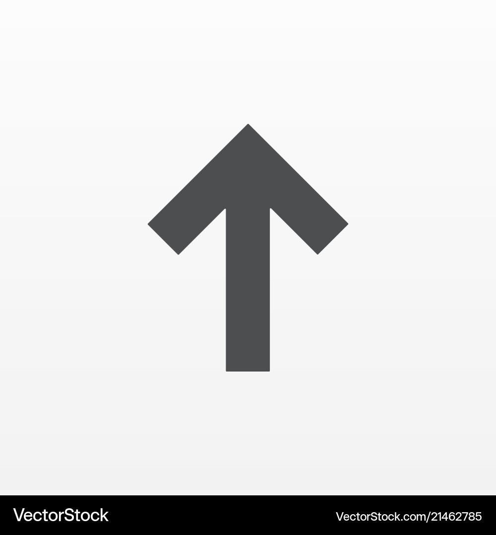 Arrow up icon flat up symbol isolated on white ba Vector Image
