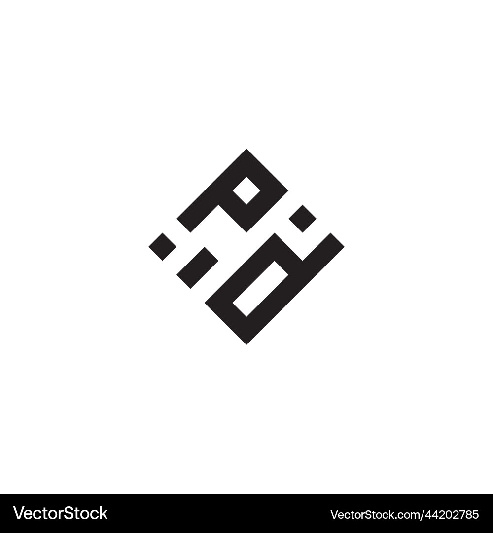 Dp geometric logo initial concept with high Vector Image