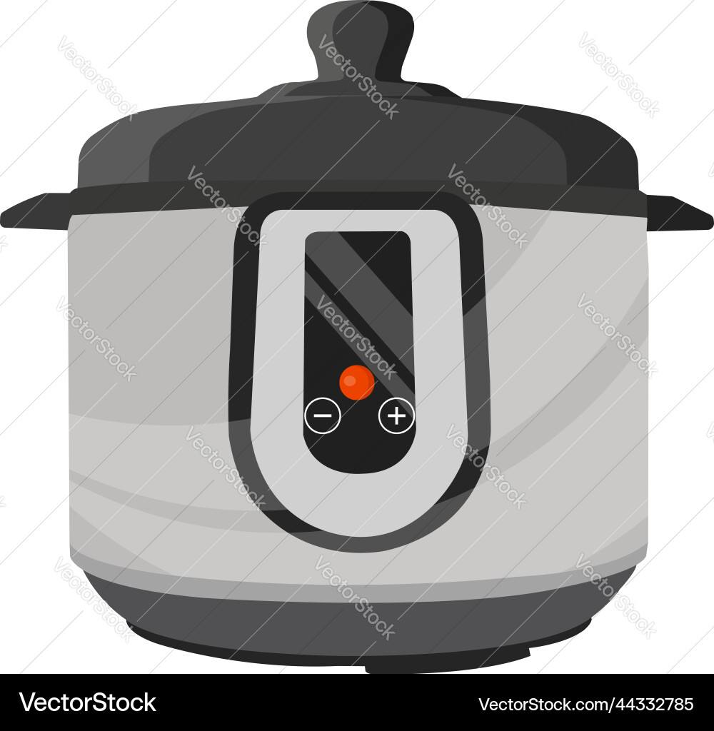 Electric rice cooker on a white background Vector Image