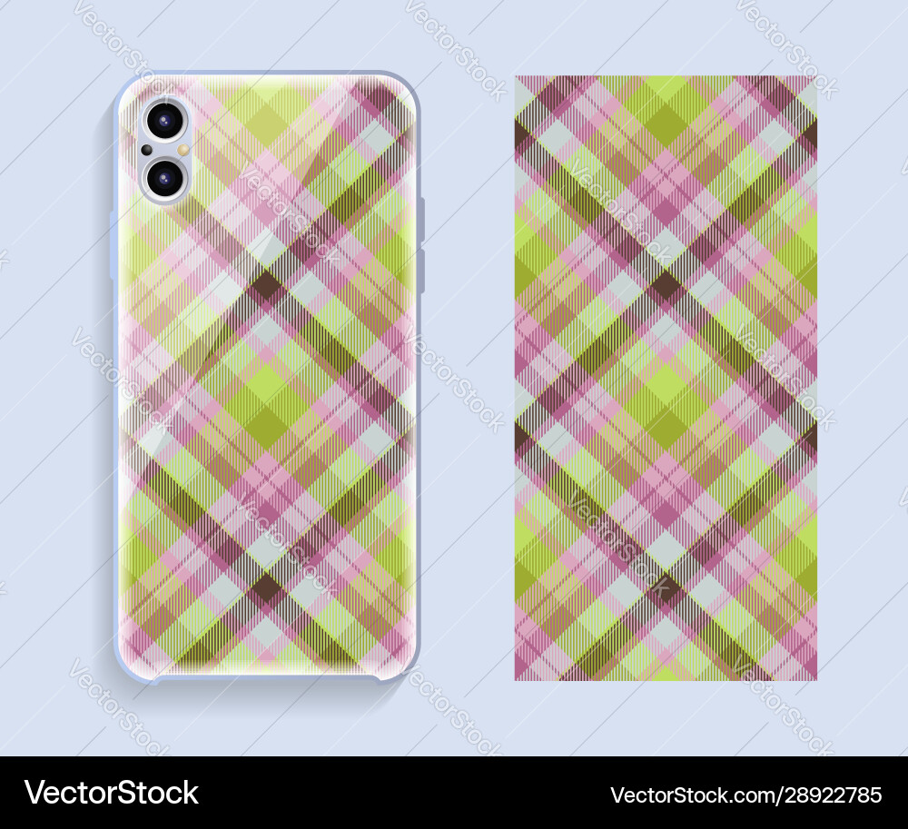 Mobile phone cover design template smartphone Vector Image