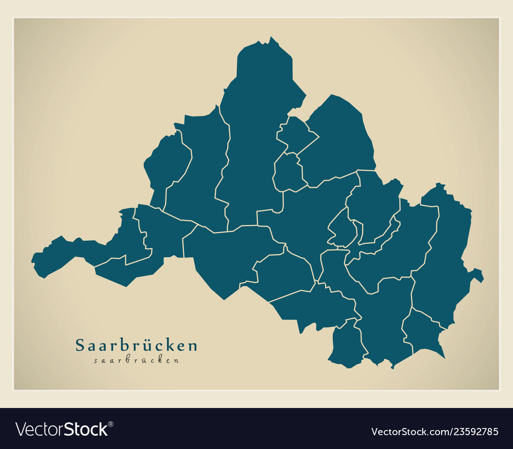 Modern city map - saarbrucken of germany Vector Image Modern city map - saarbrucken of germany Vector Image