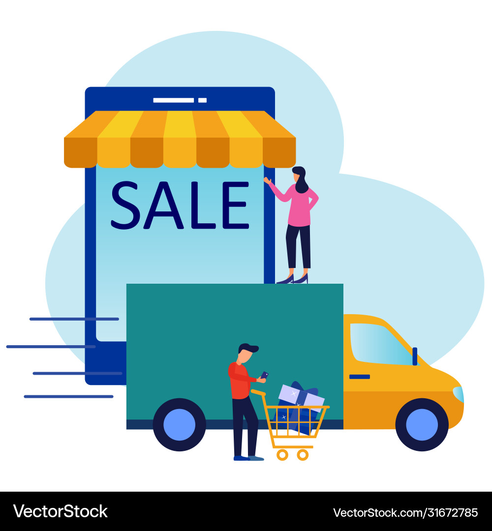 Modern style shop discount purchase goods Vector Image