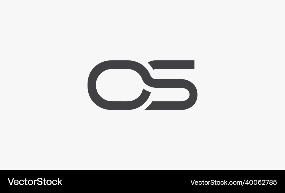 Os letter logo isolated on white background Vector Image