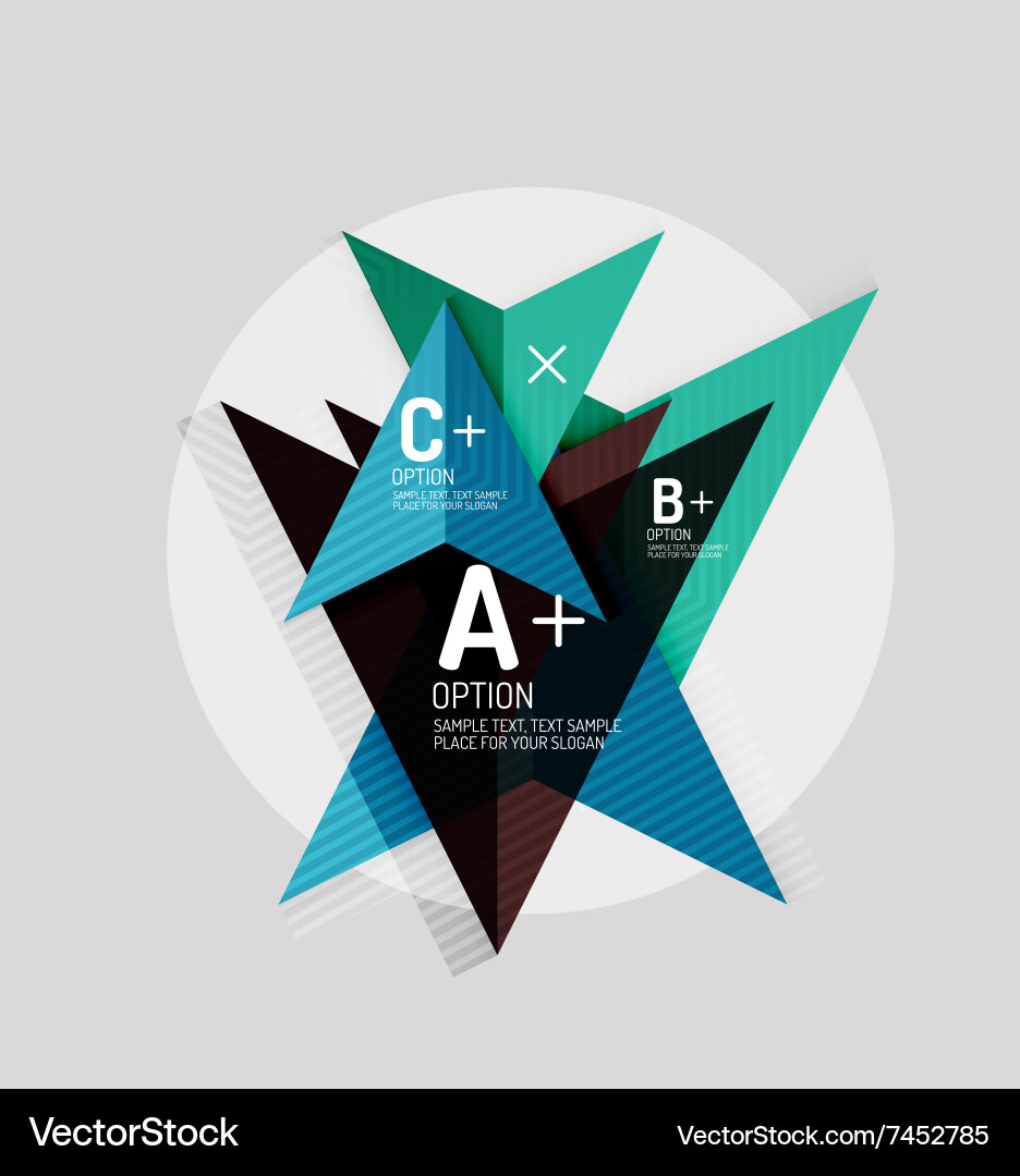 Paper style abstract geometric shapes Royalty Free Vector