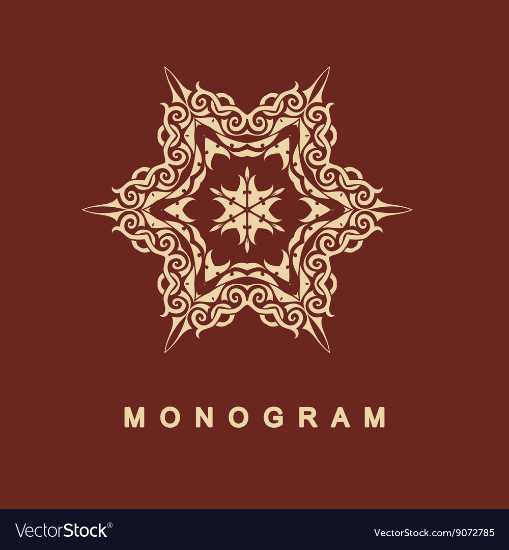 Set monogram logo template Royalty Free Vector Image