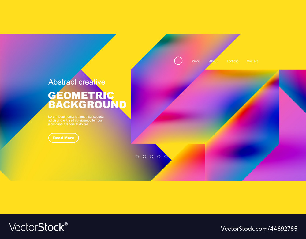 Triangles With Fluid Gradients Abstract Landing Vector Image