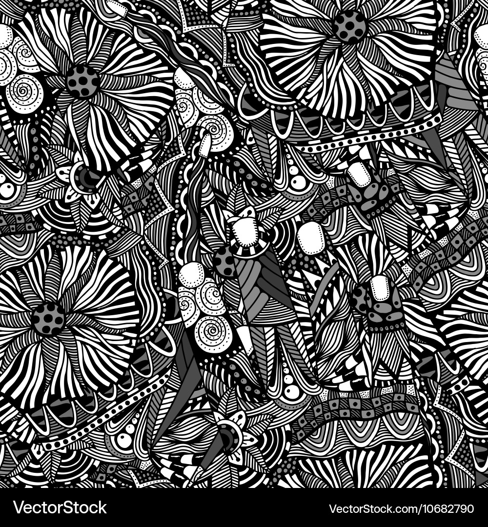 Abstract hand-drawn pattern Royalty Free Vector Image
