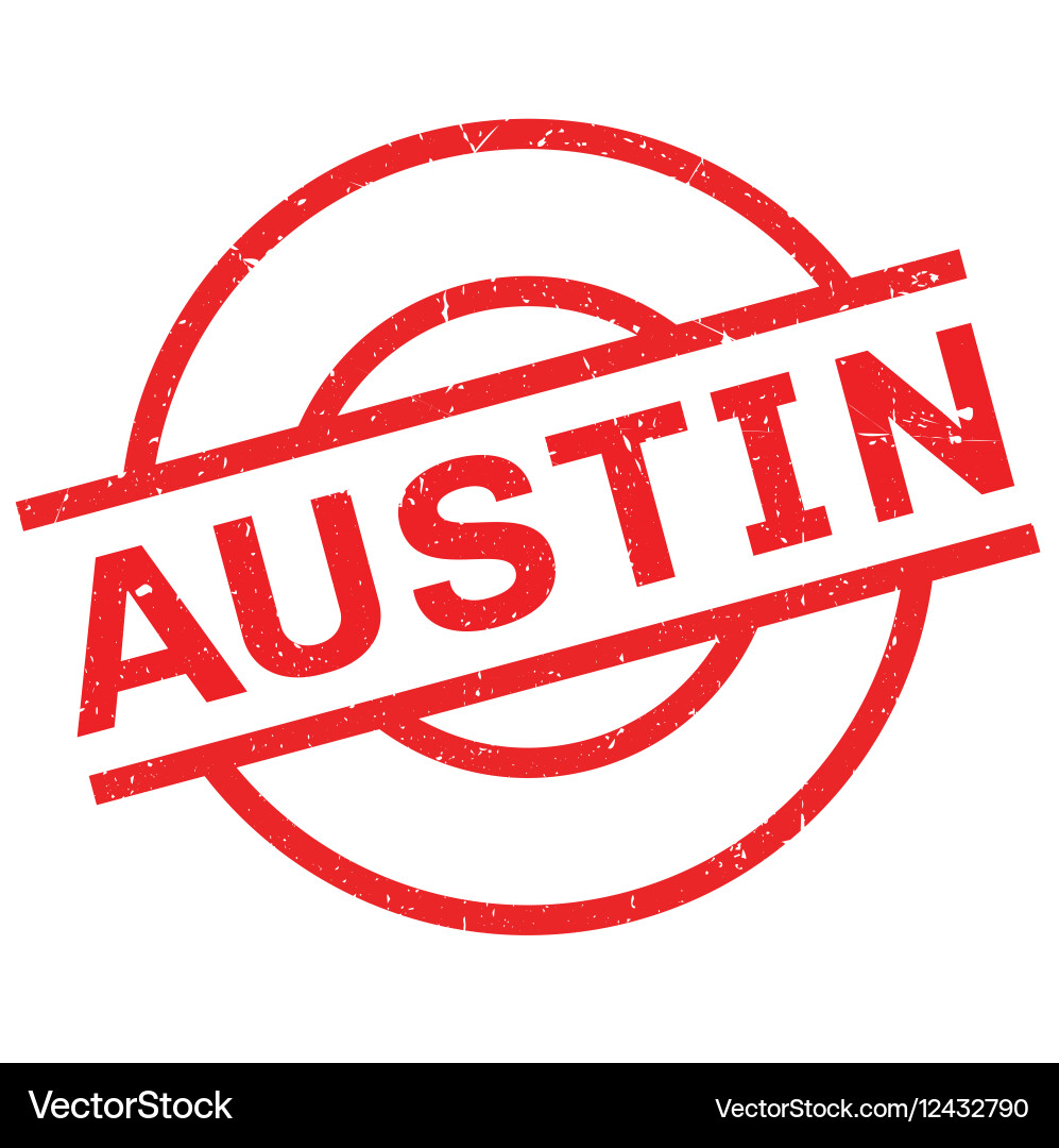 Austin rubber stamp Royalty Free Vector Image - VectorStock