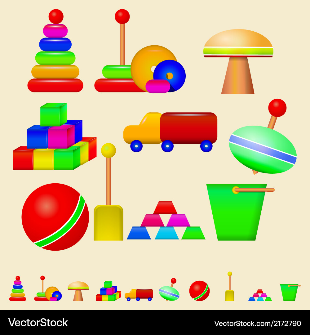 Children toys Royalty Free Vector Image - VectorStock