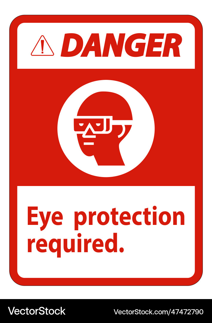 Danger sign eye protection required symbol Vector Image