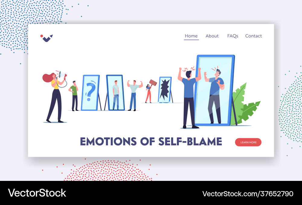 Emotions and self-blame self anger loathing low Vector Image