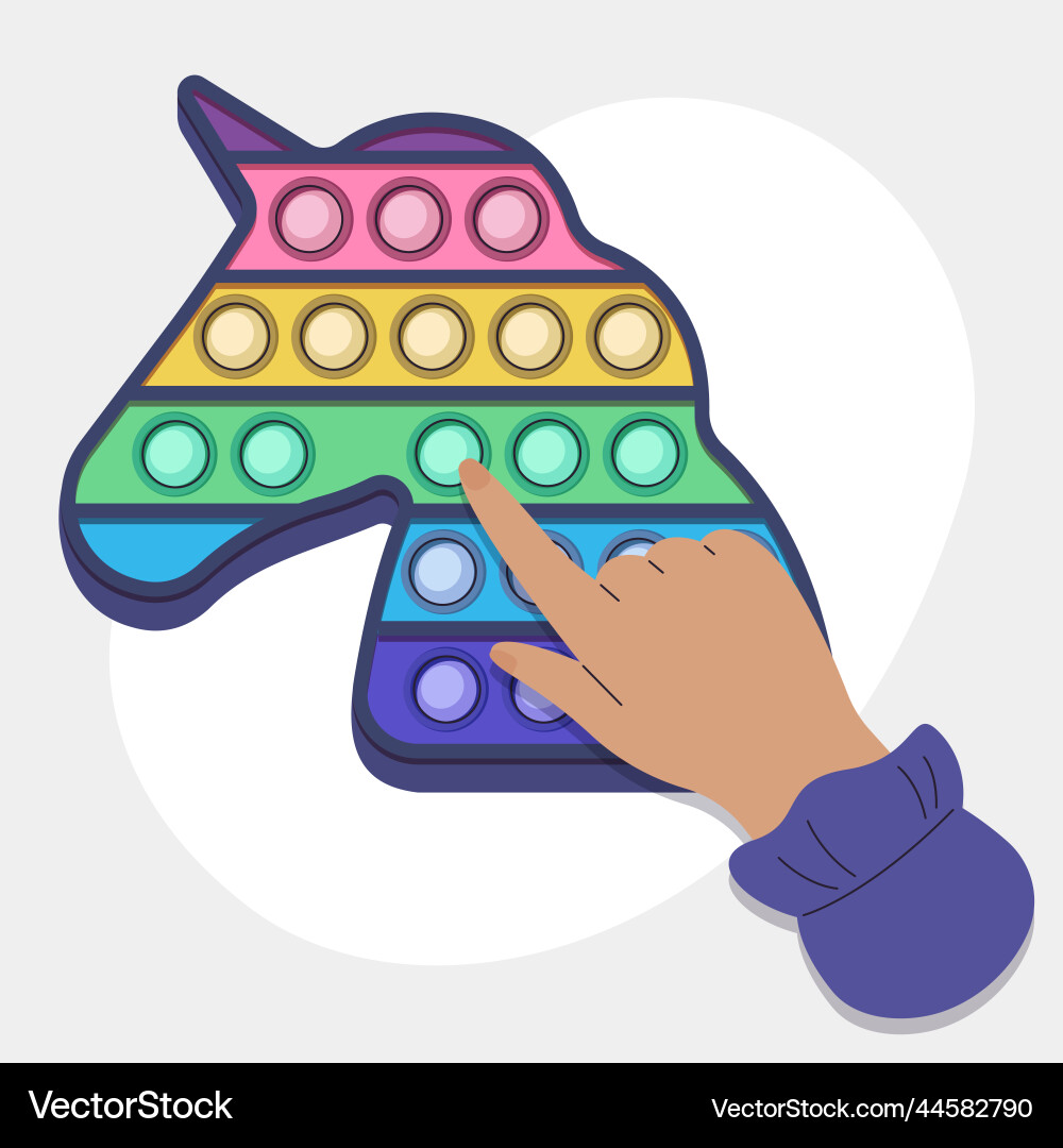 Flat design pop it toy Royalty Free Vector Image