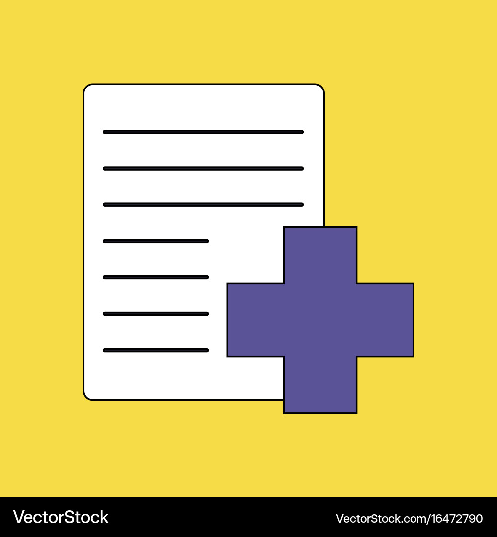 Flat icon design collection medical form Vector Image