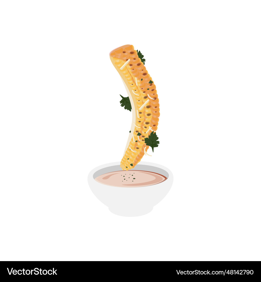 Ready to eat delicious corn ribs Royalty Free Vector Image