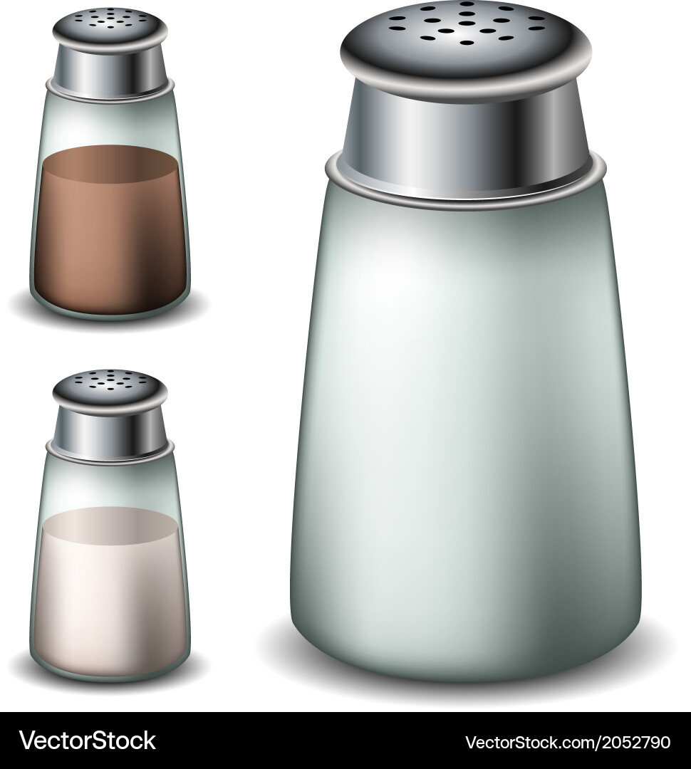 Salt and pepper shakers Royalty Free Vector Image