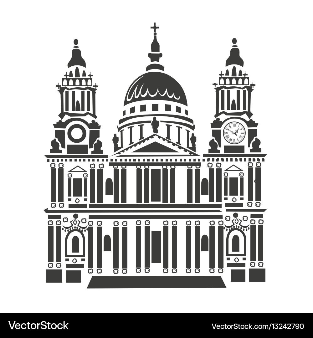 St paul cathedral in london Royalty Free Vector Image
