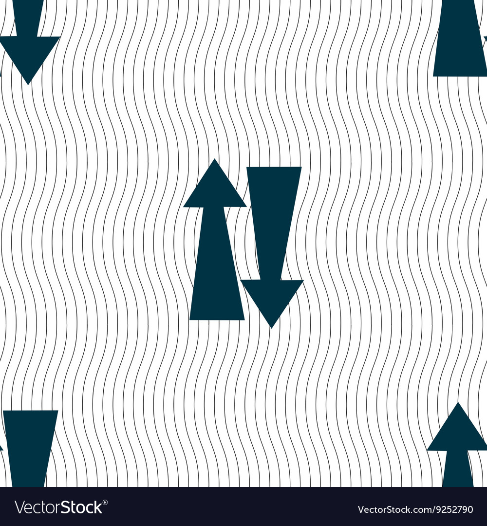 Two way traffic icon sign seamless pattern Vector Image