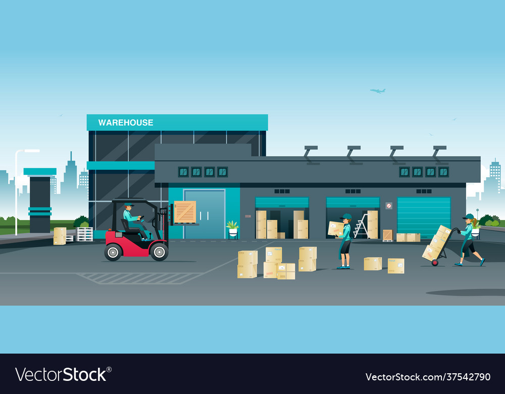 Warehouse work Royalty Free Vector Image - VectorStock