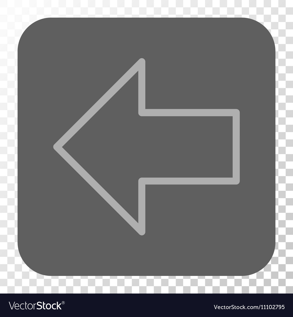 Arrow left rounded square button Royalty Free Vector Image