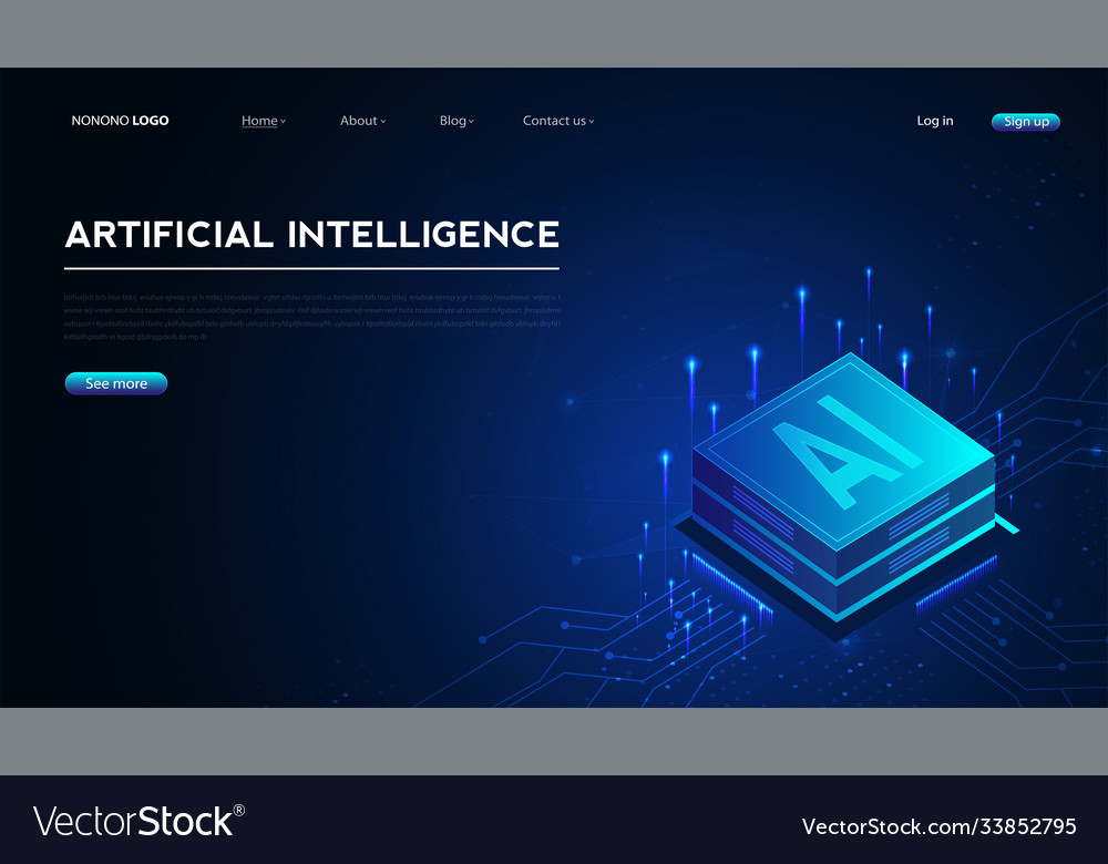 Artificial intelligence machine learning ai data Vector Image