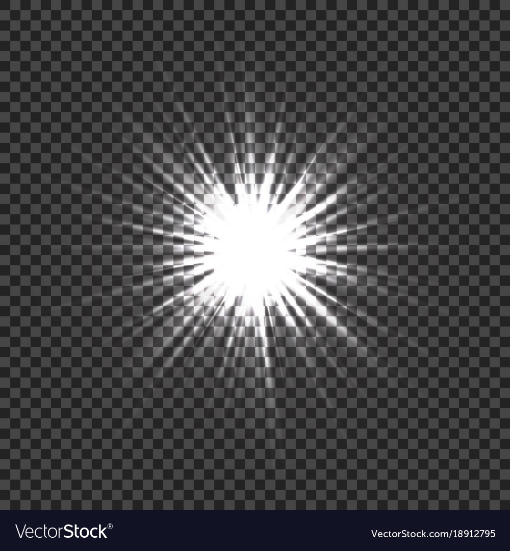 Glowing light effects with transparency light Vector Image