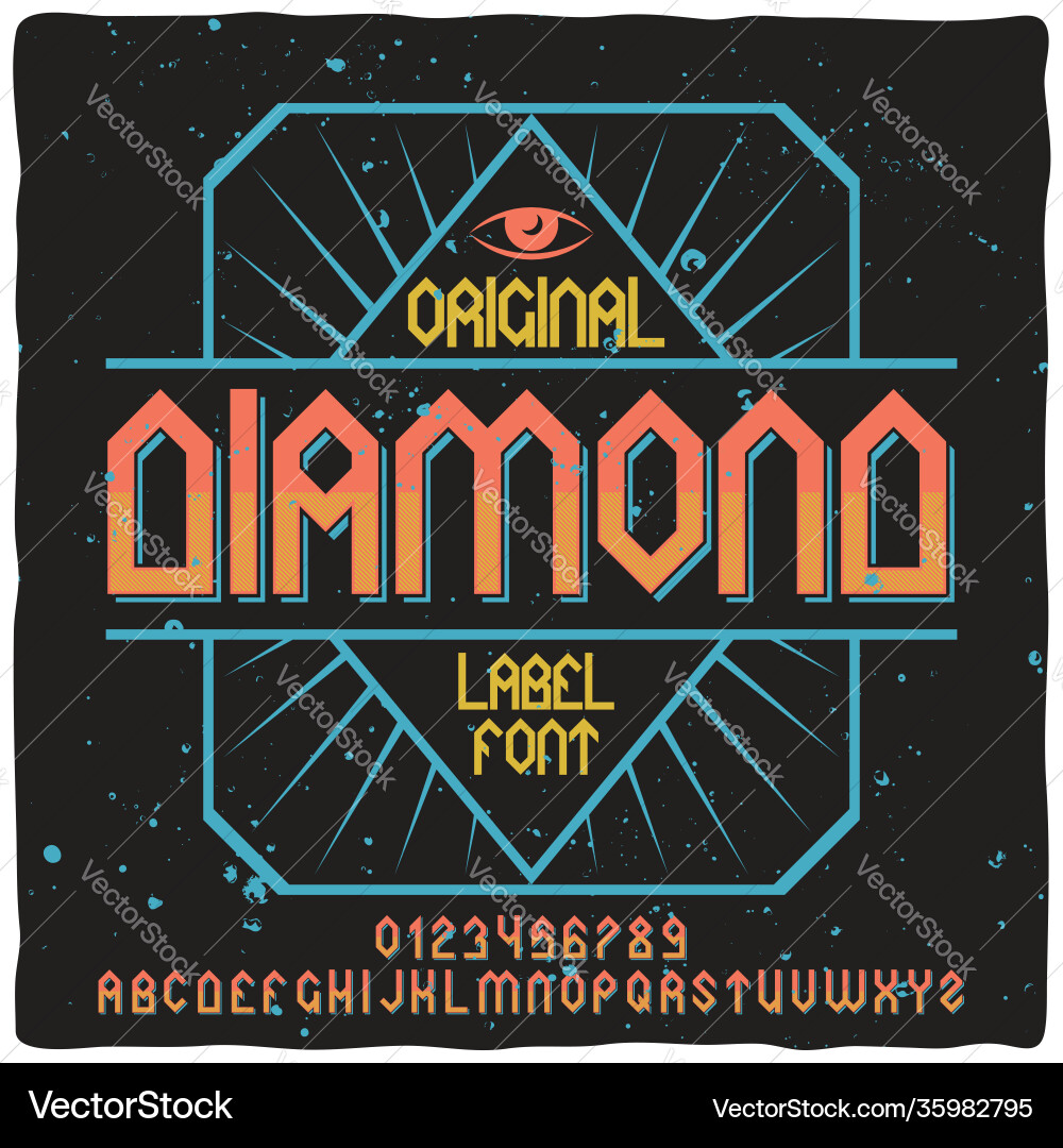 Good handcrafted font for any label design Vector Image