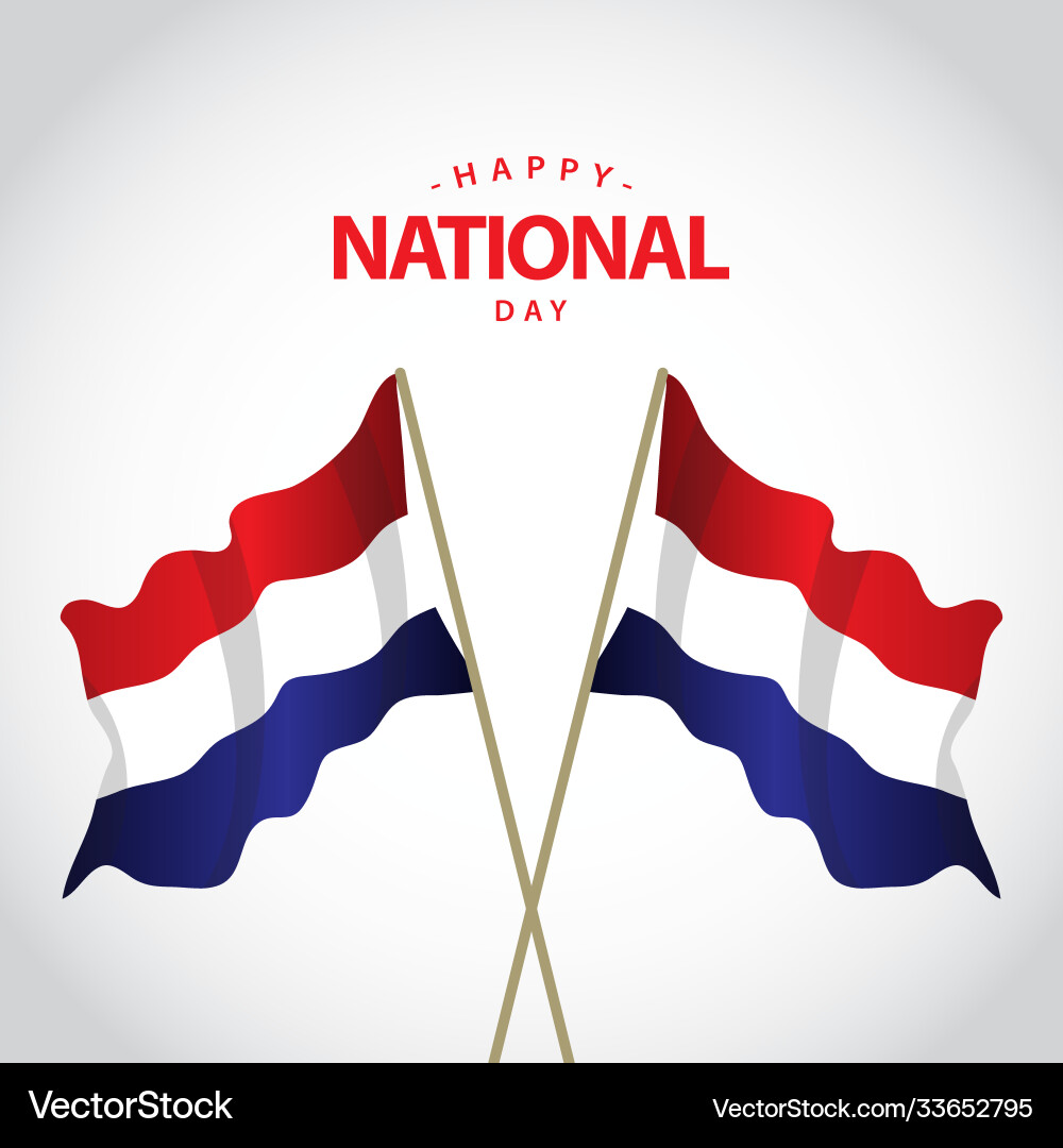 Happy netherlands national day template design Vector Image