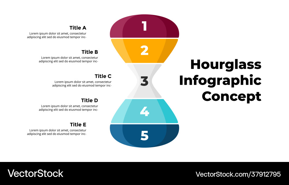 Hourglass hourglassinfographic Royalty Free Vector Image