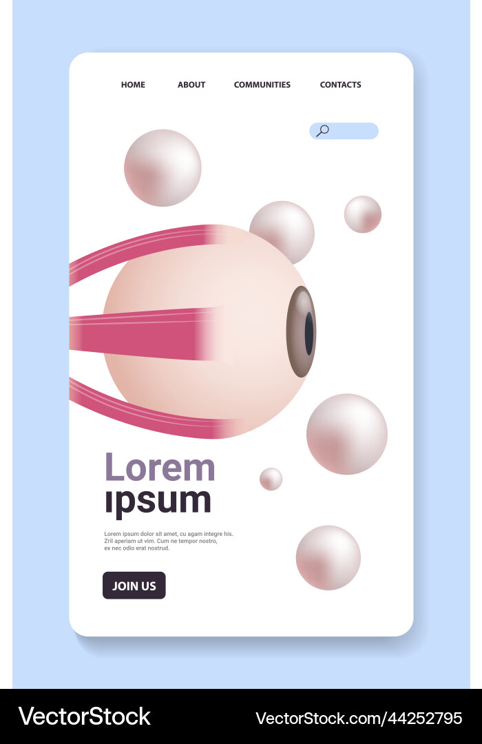 Human eye icon internal organ structure detailed Vector Image