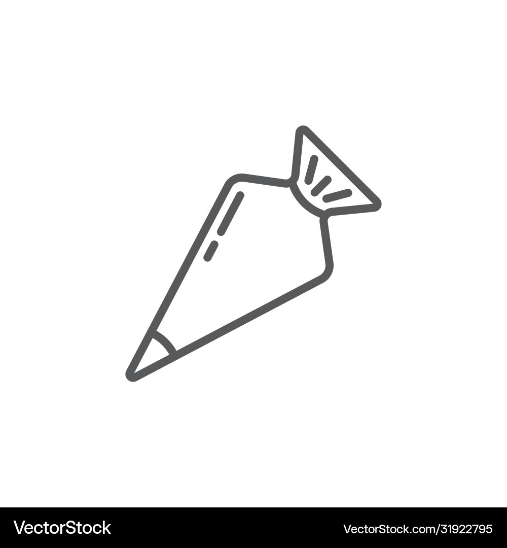 Icing bag with nozzle icon symbol isolated Vector Image
