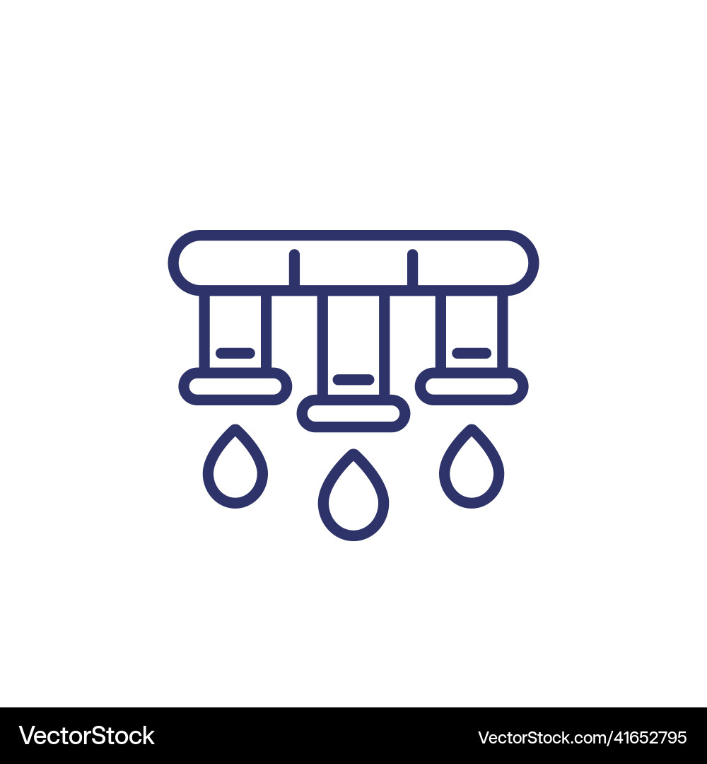 Irrigation system watering line icon on white Vector Image