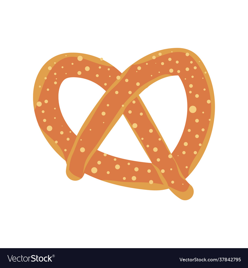 Pretzel pastry bakery icon Royalty Free Vector Image