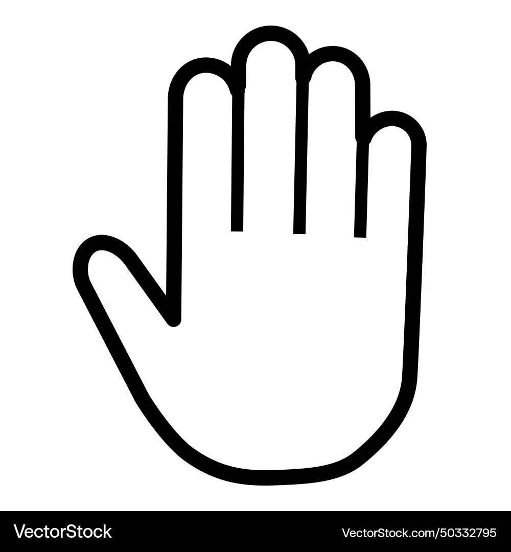 Stop sign flat icon isolated on white background Vector Image