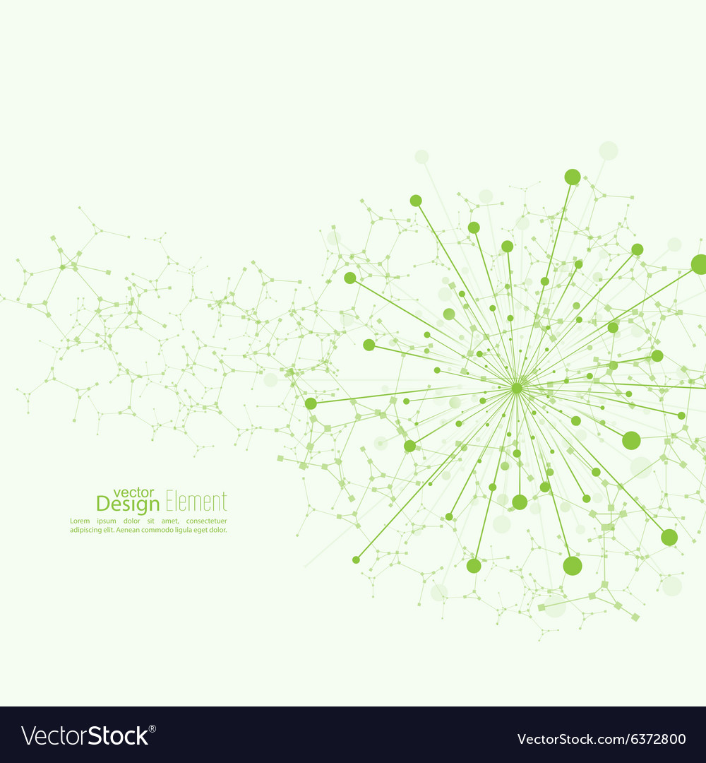 Array with dynamic emitted particles Royalty Free Vector