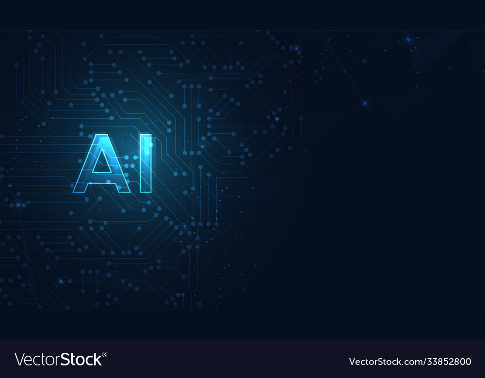 Artificial intelligence machine learning ai data Vector Image
