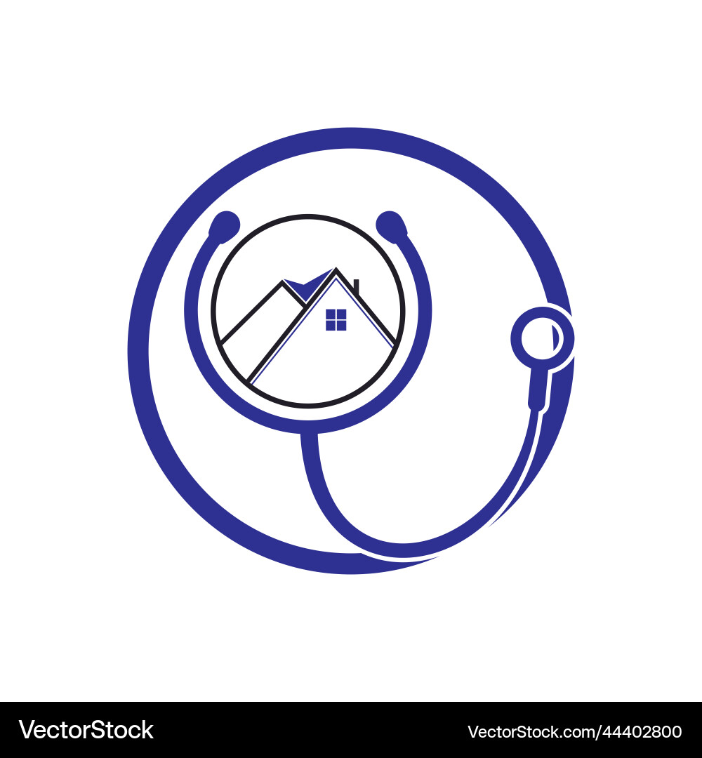 Doctor home logo design template Royalty Free Vector Image