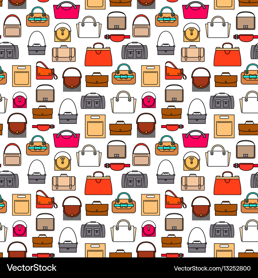 Fashion bags seamless pattern Royalty Free Vector Image