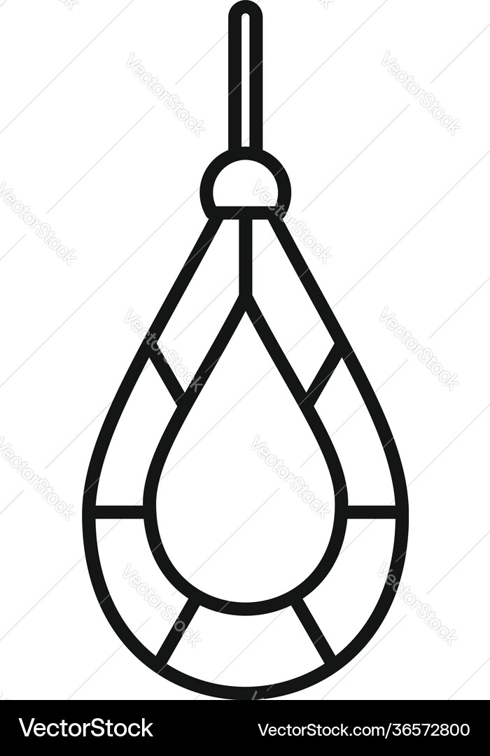 Gem earring icon outline style Royalty Free Vector Image