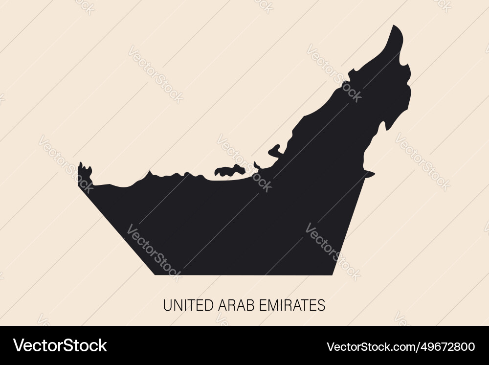 Highly detailed united arab emirates map Vector Image
