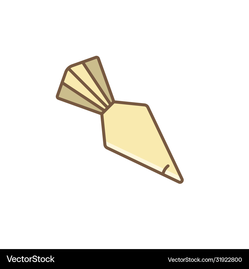 Icing bag with nozzle icon symbol isolated Vector Image