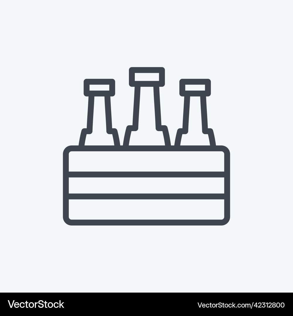 Icon beer suitable for drink symbol line style Vector Image