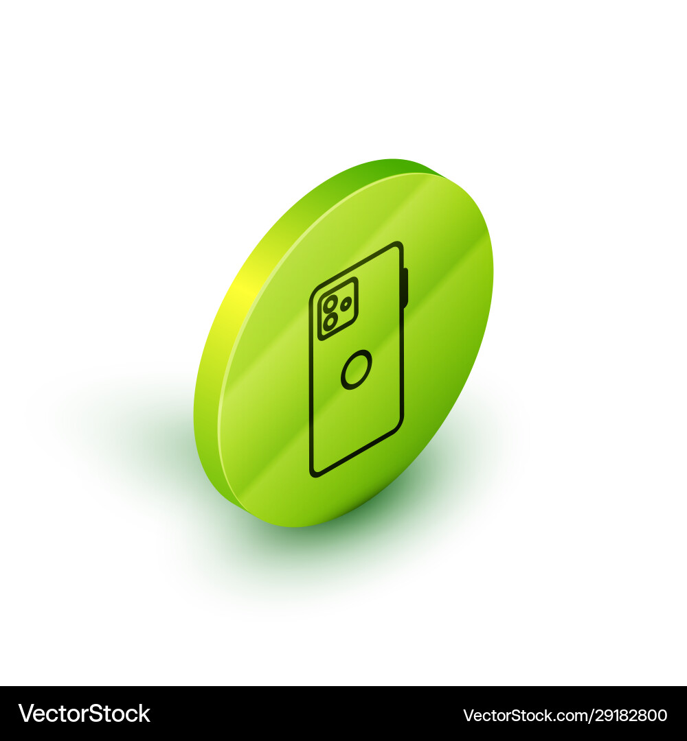 Isometric line smartphone mobile phone icon Vector Image